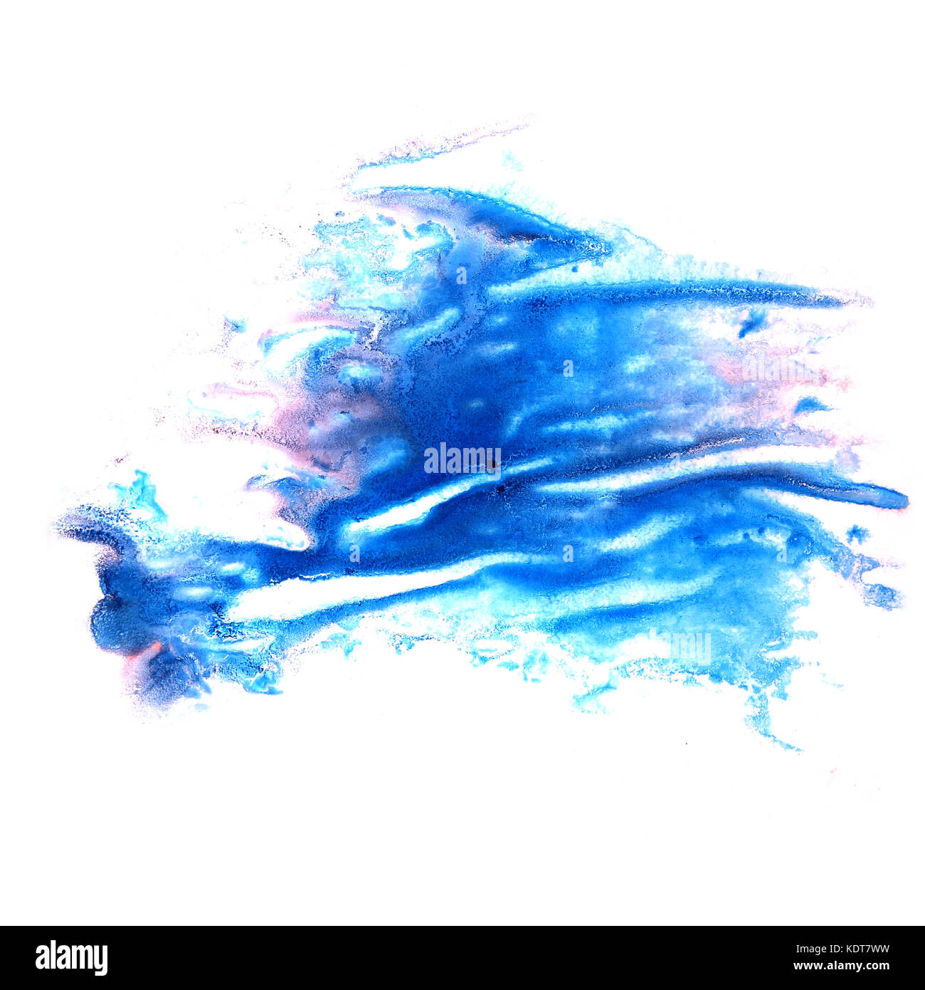 paint blue splash ink stain watercolour blob spot brush watercol Stock ...