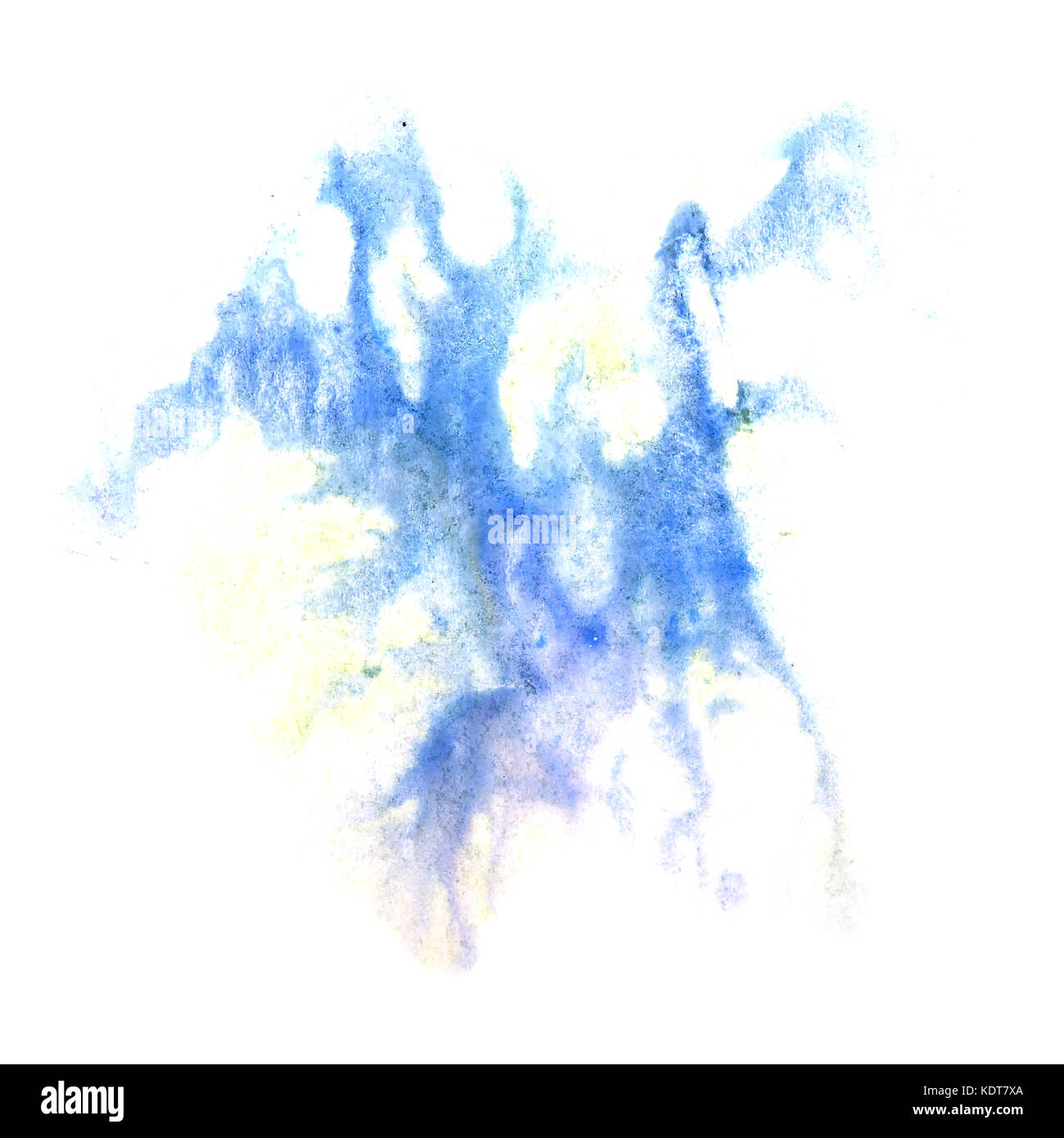 paint splash blue ink stain watercolour blob spot brush waterc Stock ...