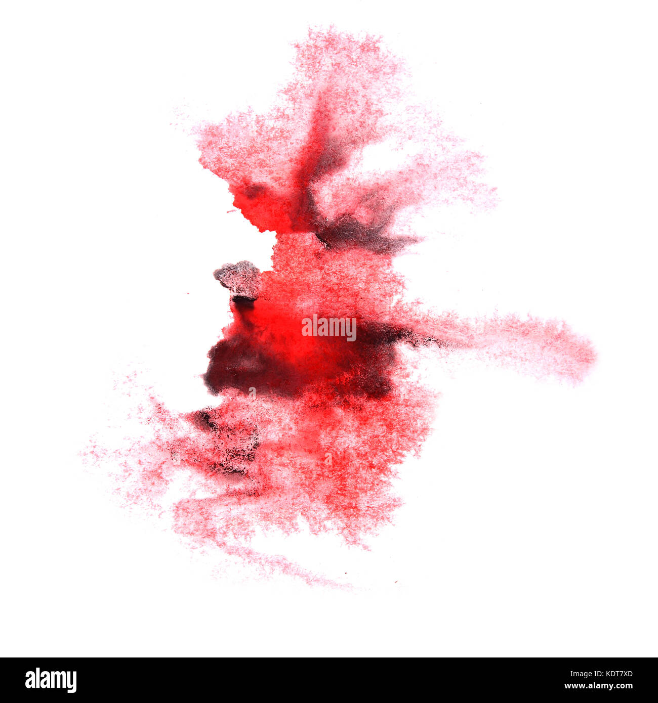 paint splash black, red ink stain watercolour blob spot brush wa Stock ...