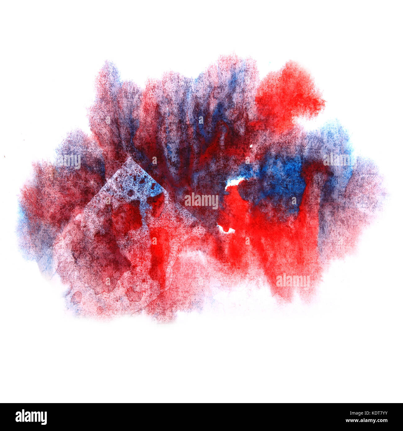 paint splash ink red, blue stain watercolour blob spot brush wat Stock ...