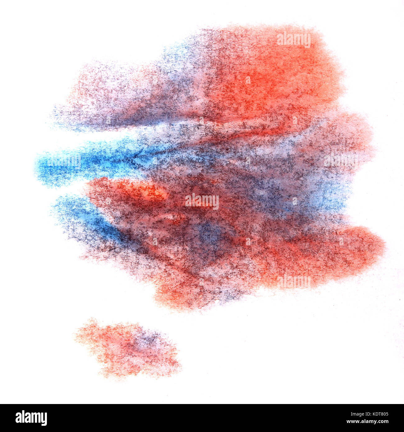 paint splash ink stain blue, red watercolour blob spot brush wat Stock ...