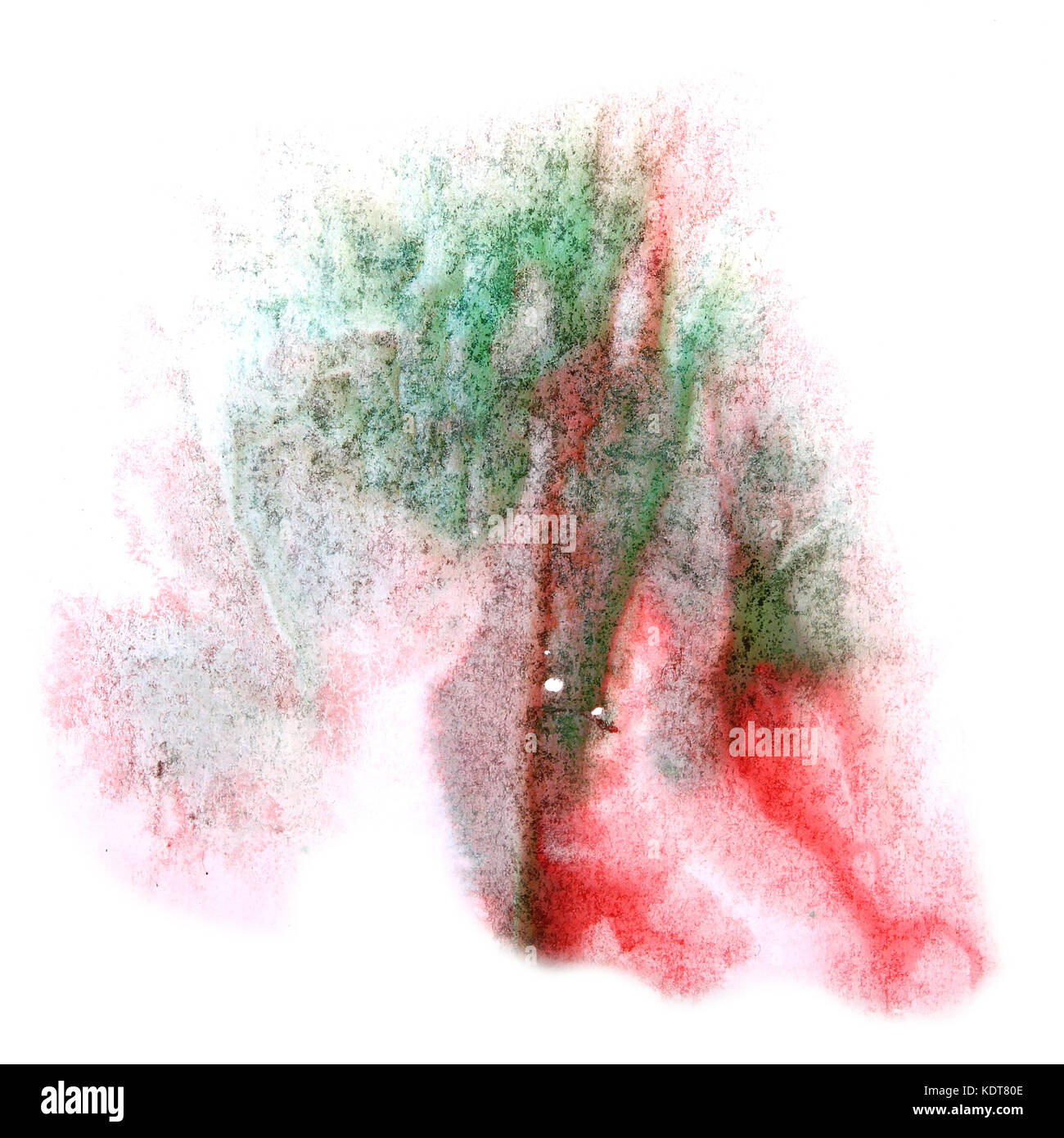 paint splash ink stain red, green watercolour blob spot brush wa Stock ...
