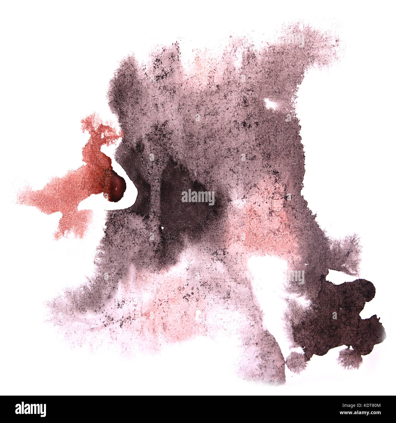 paint splash ink stain watercolour blob black, brown spot brush Stock ...