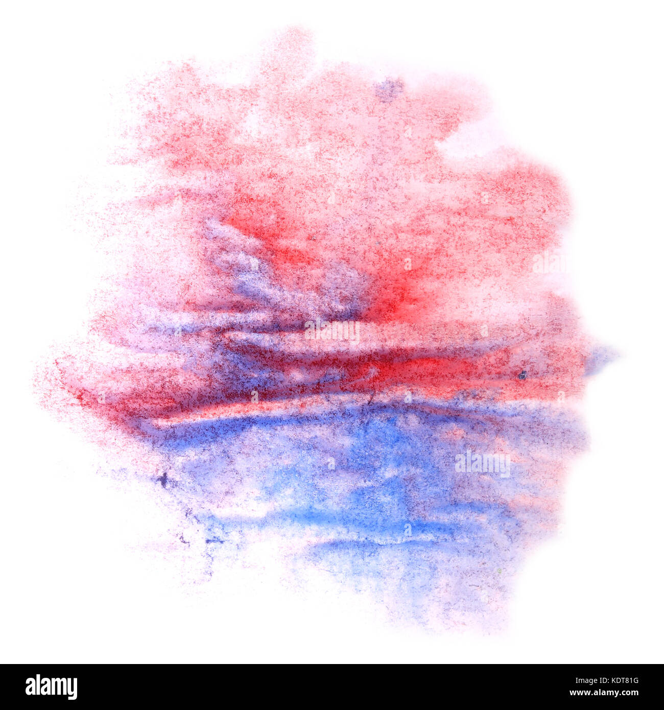 paint splash red, blue ink stain watercolour blob spot brush wat Stock ...