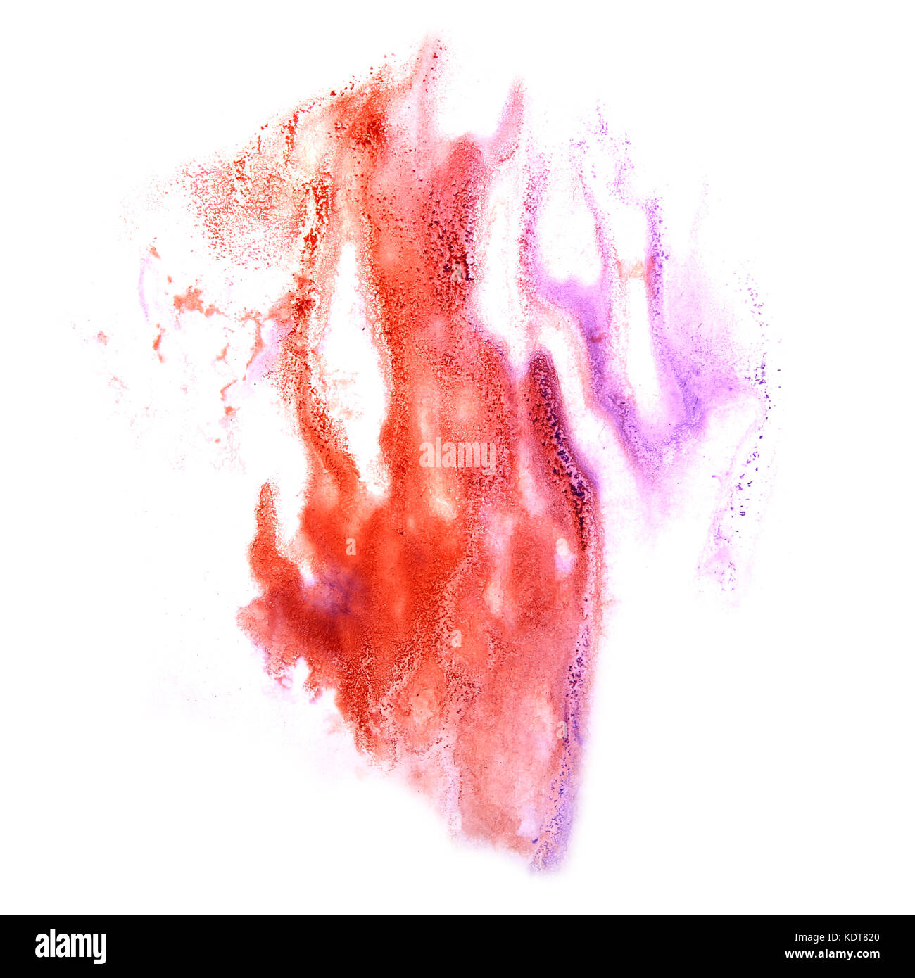 paint splash violet, red ink stain watercolour blob spot brush w Stock ...