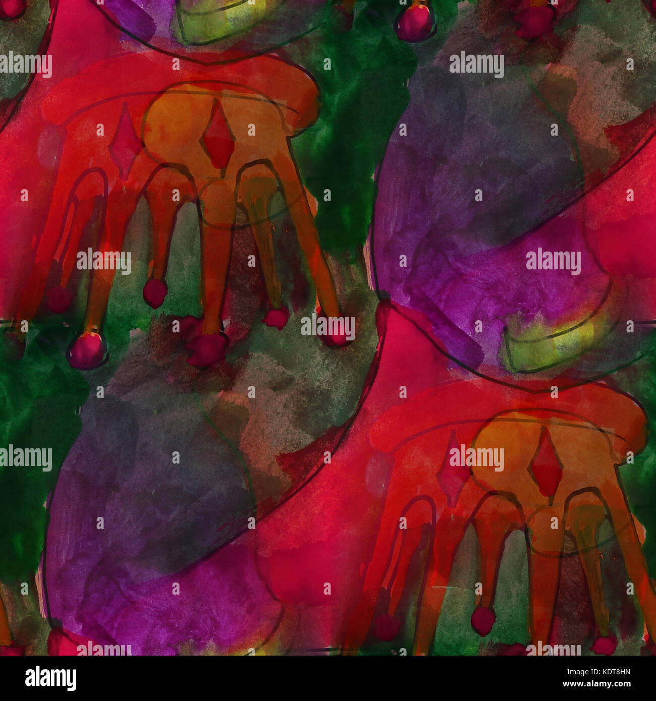 modern house seamless inverted crown watercolor artist wallpaper Stock ...