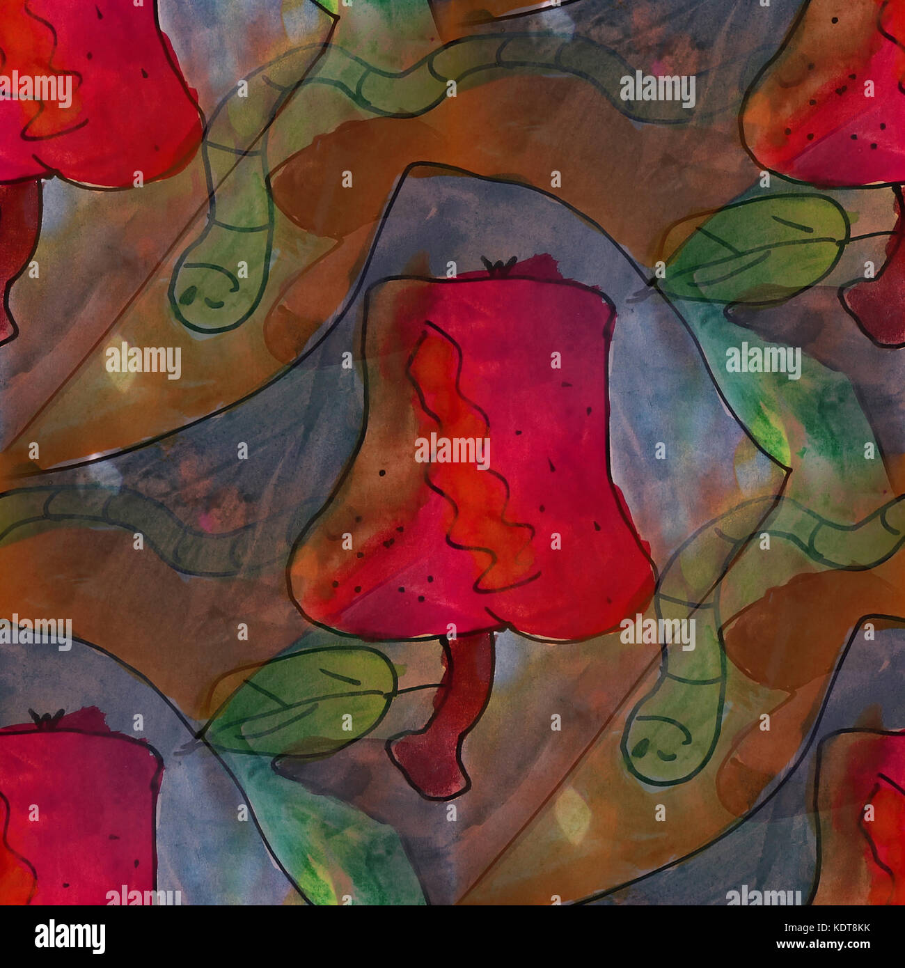 Watercolor worm hi-res stock photography and images - Alamy