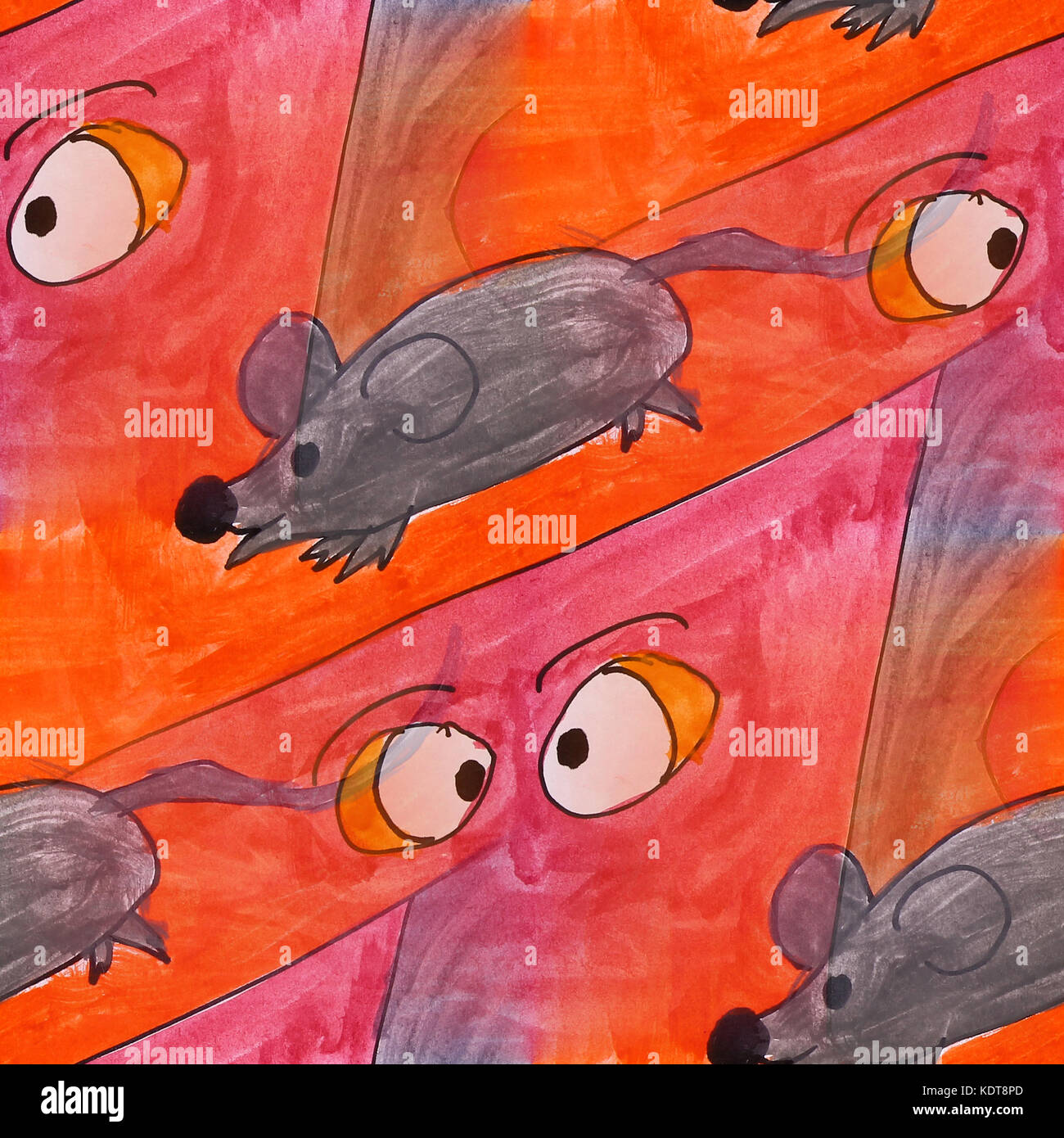 modern mouse, eyes seamless watercolor artist wallpaper texture Stock ...