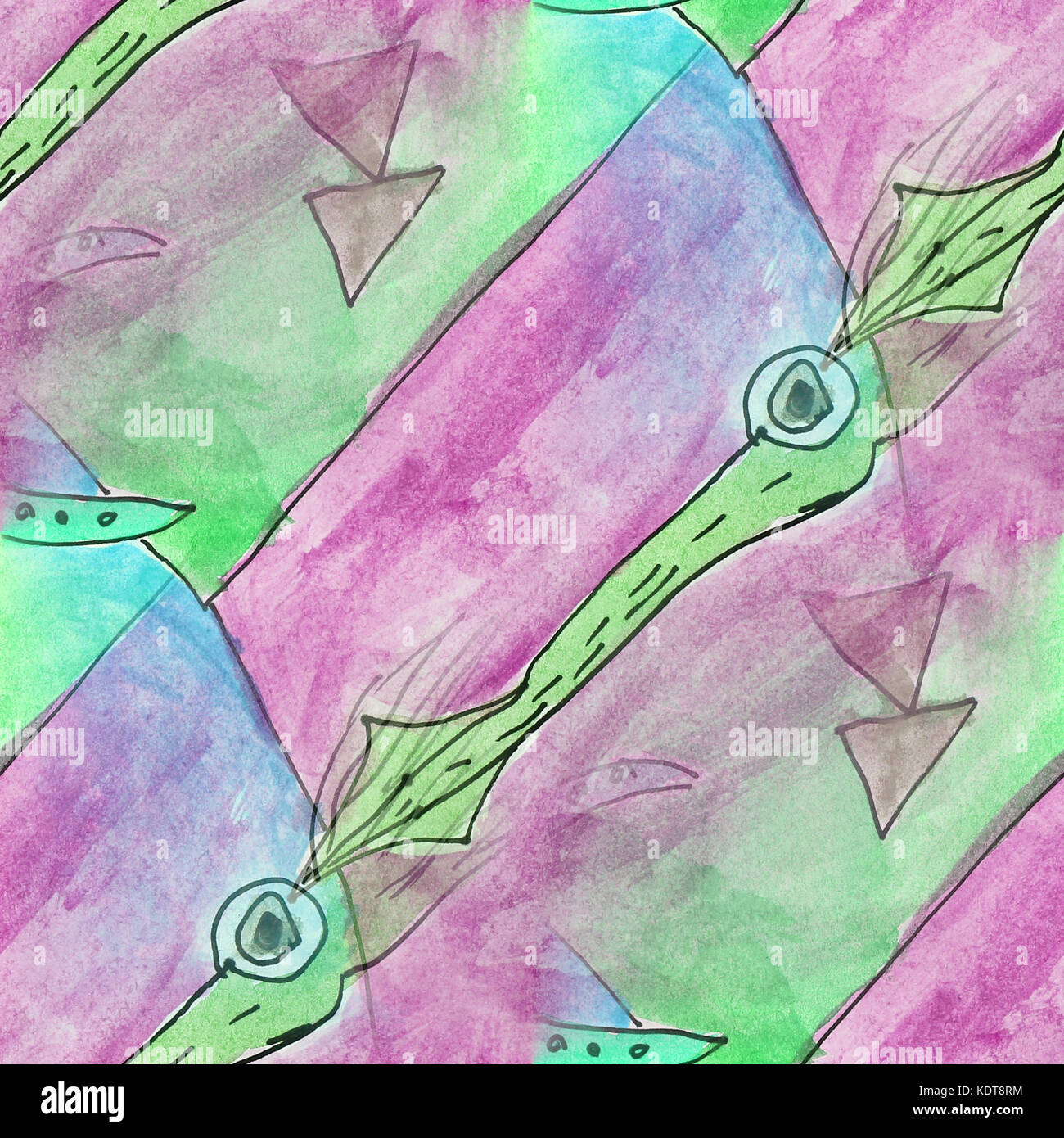 modern squid seamless watercolor artist wallpaper texture of ha Stock ...