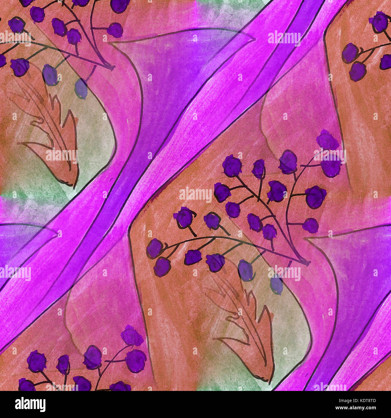 modern berries seamless watercolor artist wallpaper texture of Stock ...