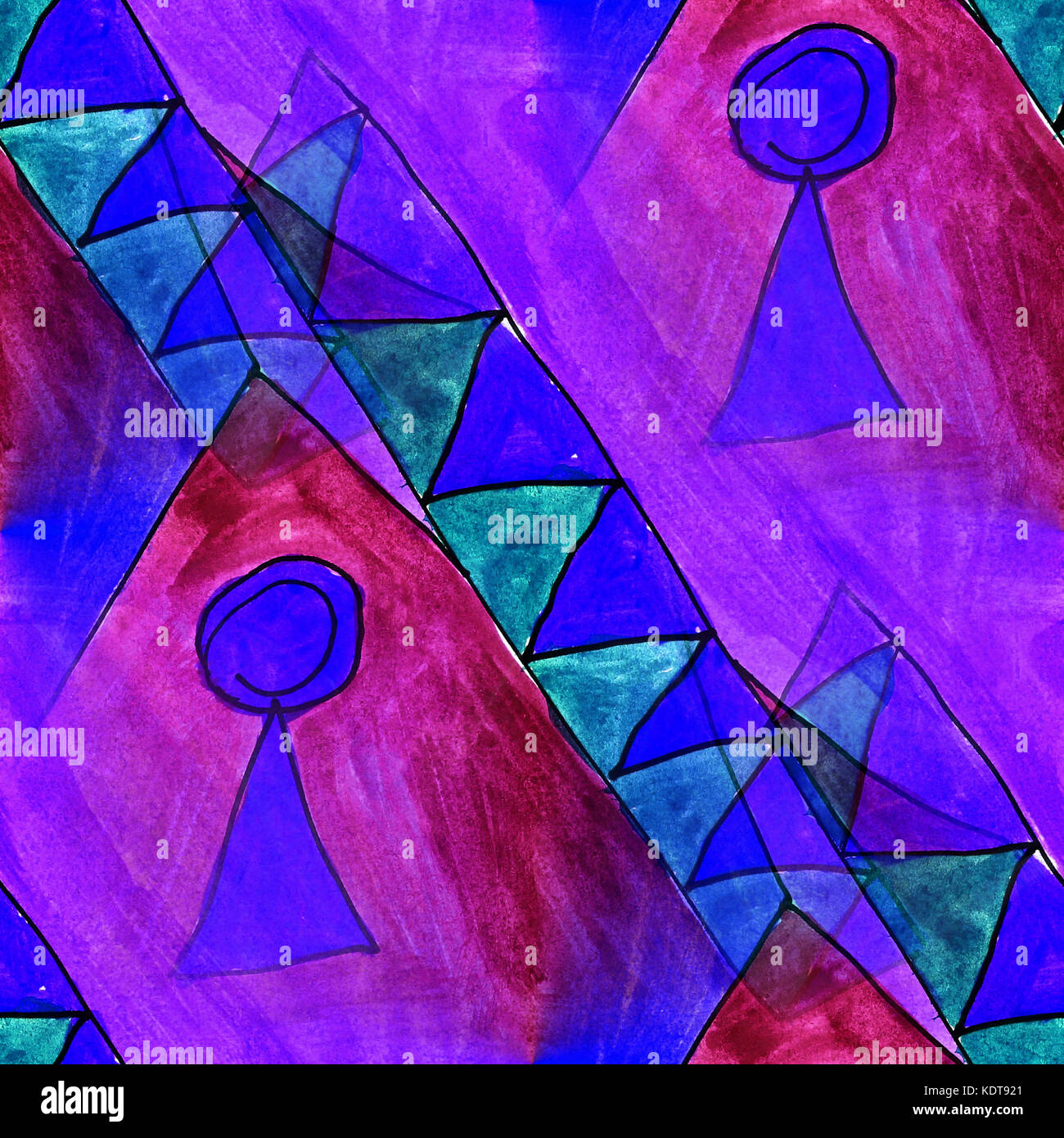 seamless purple, blue light watercolor artist wallpaper modern t Stock ...