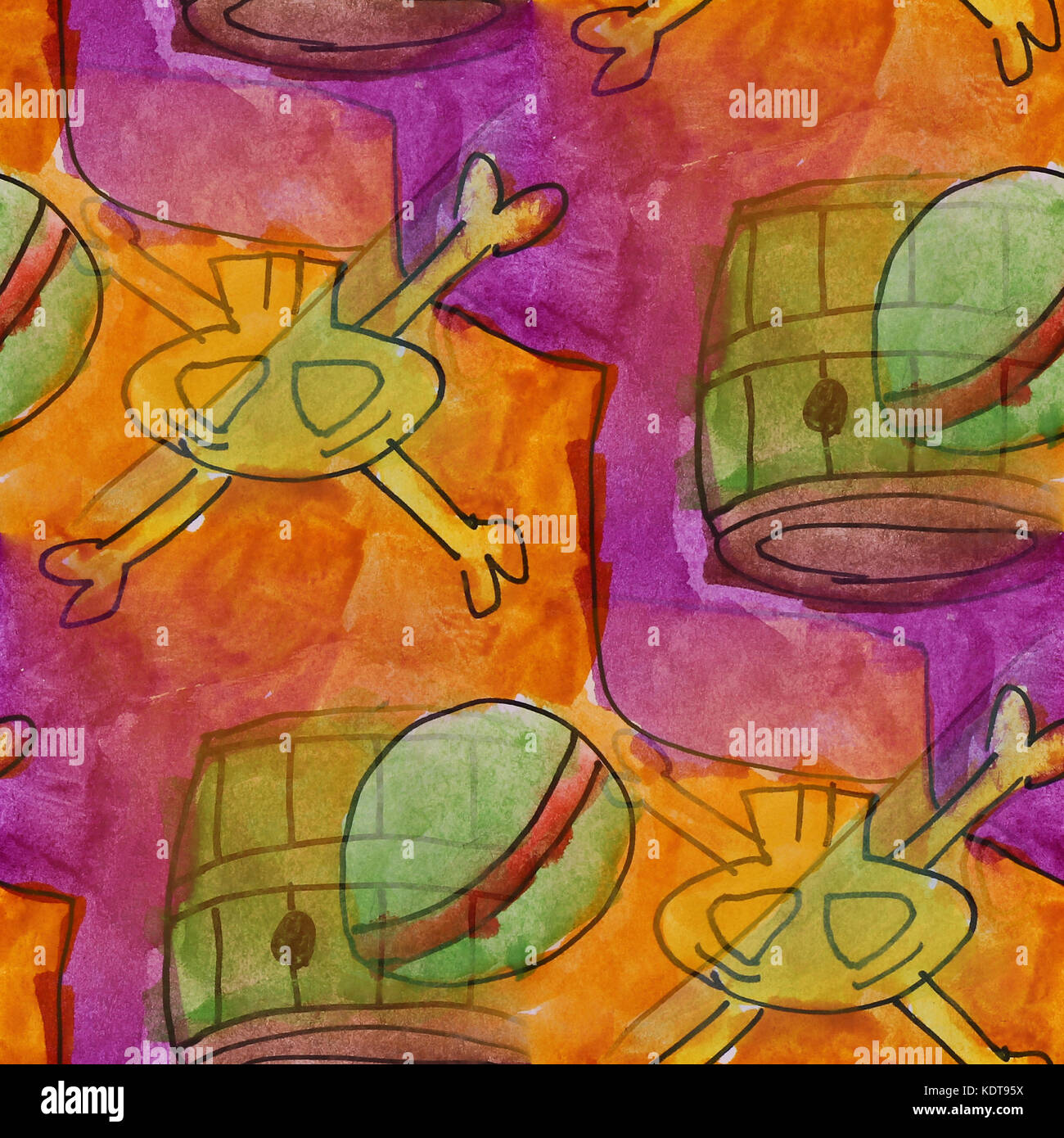 art seamless barrel contemporary texture watercolor unusual wal Stock ...