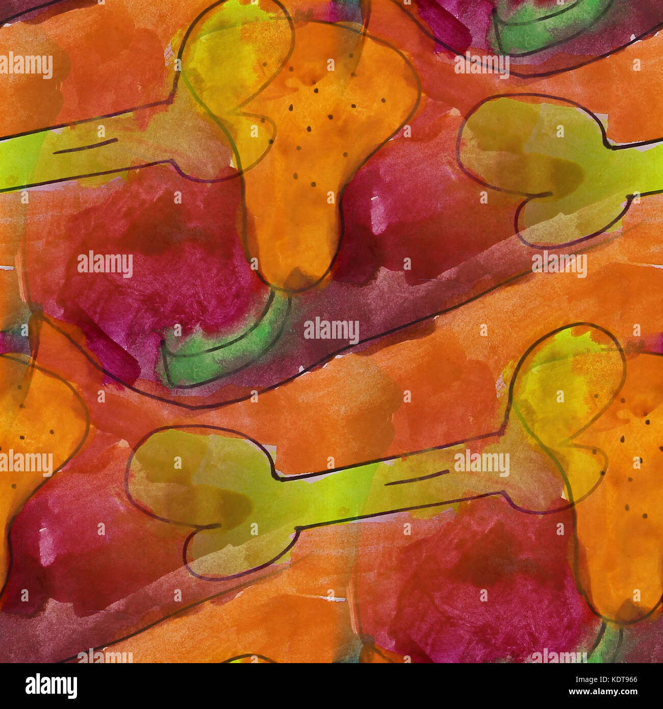 art seamless bone contemporary texture watercolor unusual wallp Stock ...