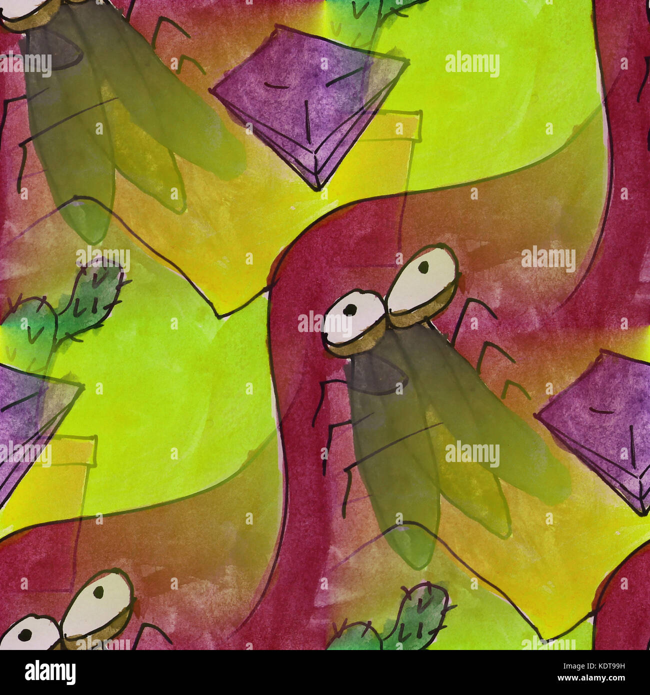 art seamless fly contemporary texture watercolor unusual wallpap Stock ...