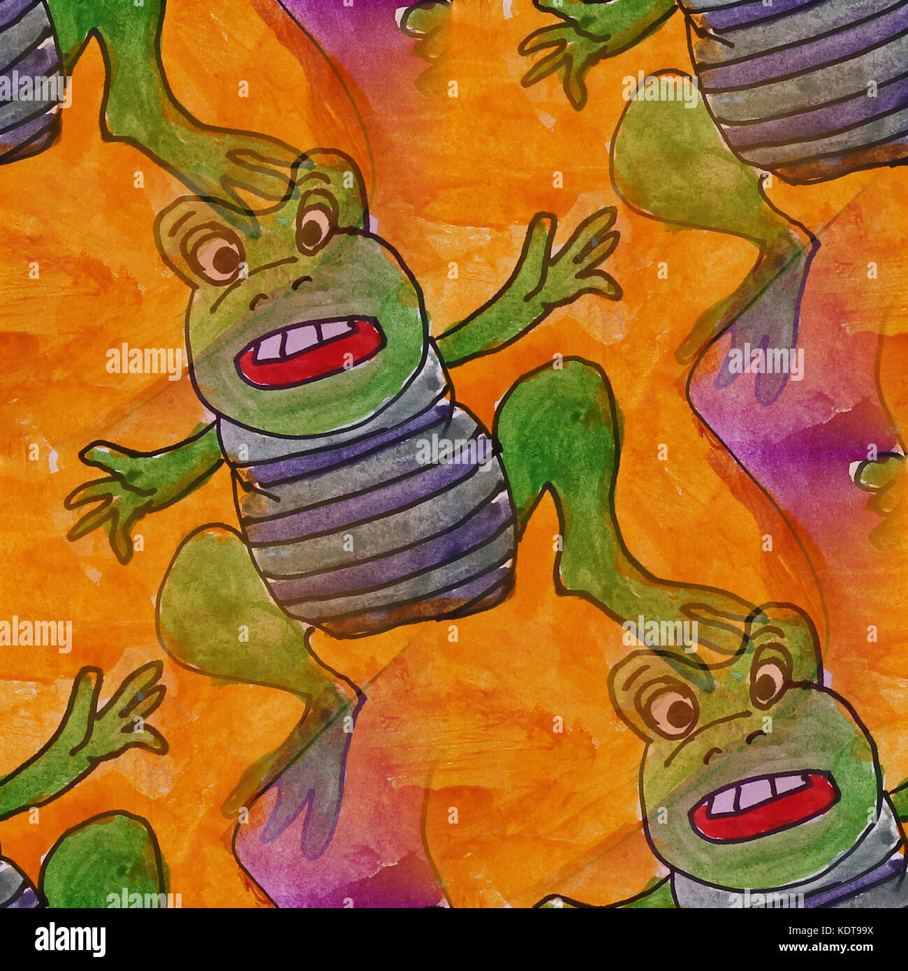 art seamless frog contemporary texture watercolor unusual wallp Stock ...