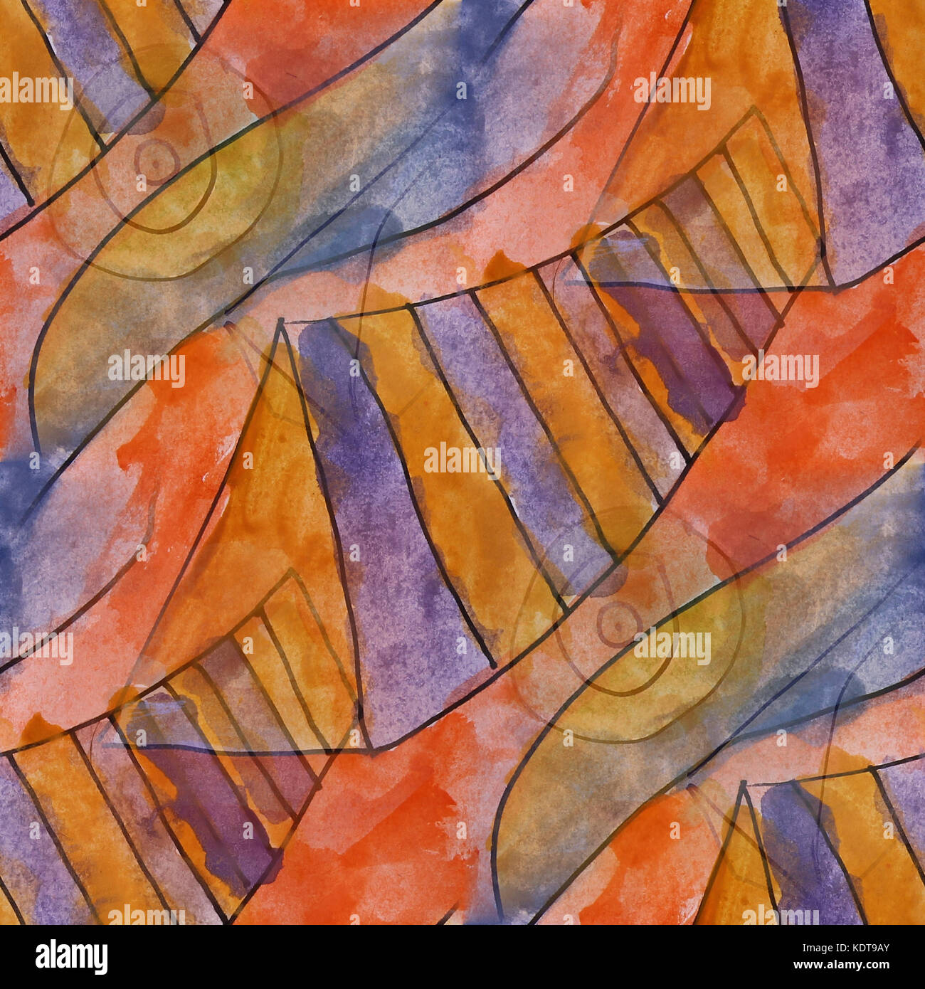 art seamless kite contemporary texture watercolor unusual wallpa Stock ...