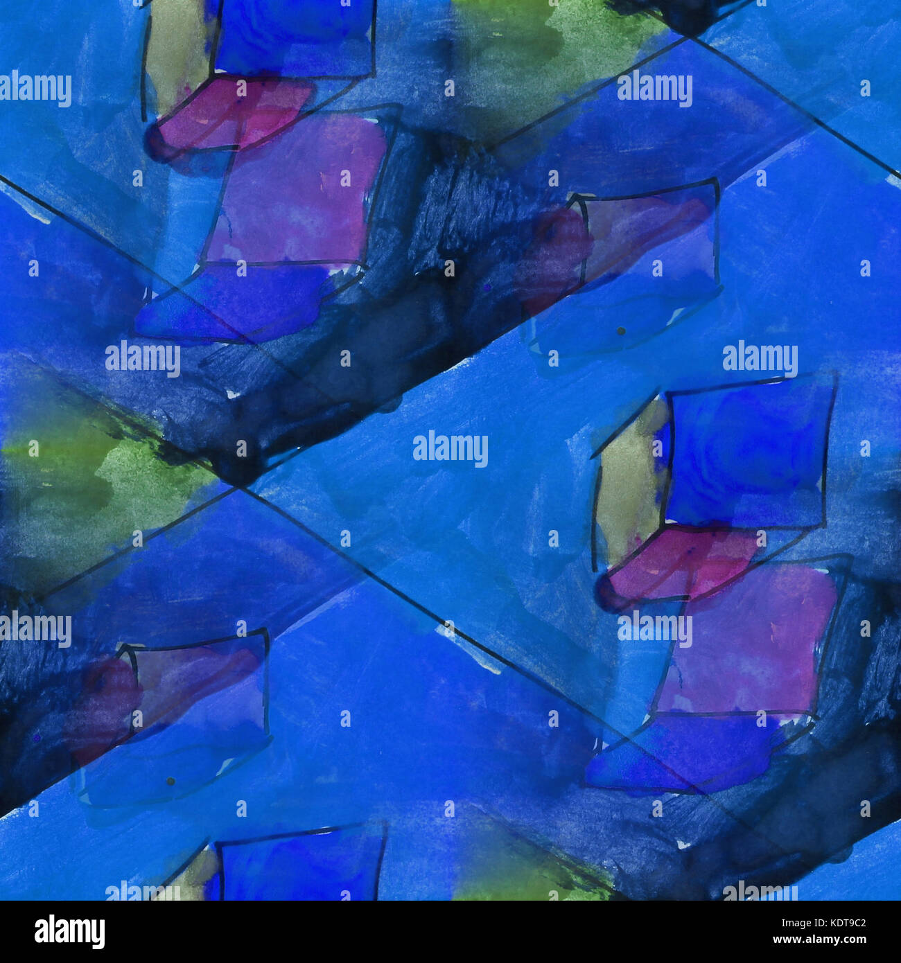 art seamless squares contemporary texture watercolor unusual wal Stock ...