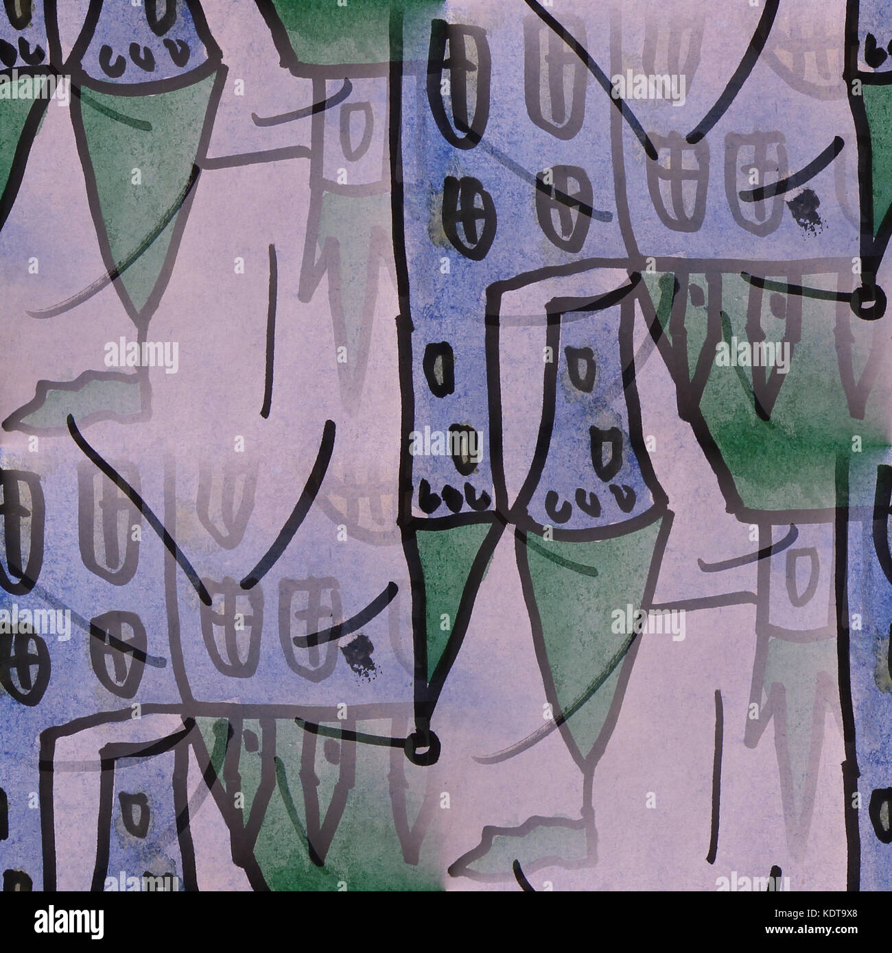 creation green, blue contemporary avant-garde art background sea Stock ...