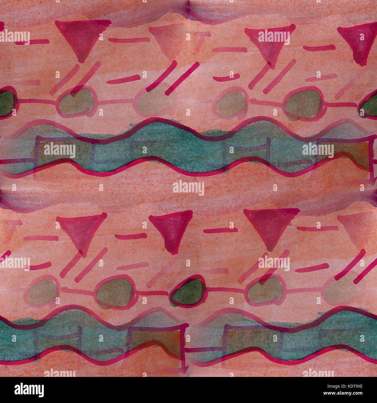 creation green, red contemporary avant-garde art background seam Stock ...