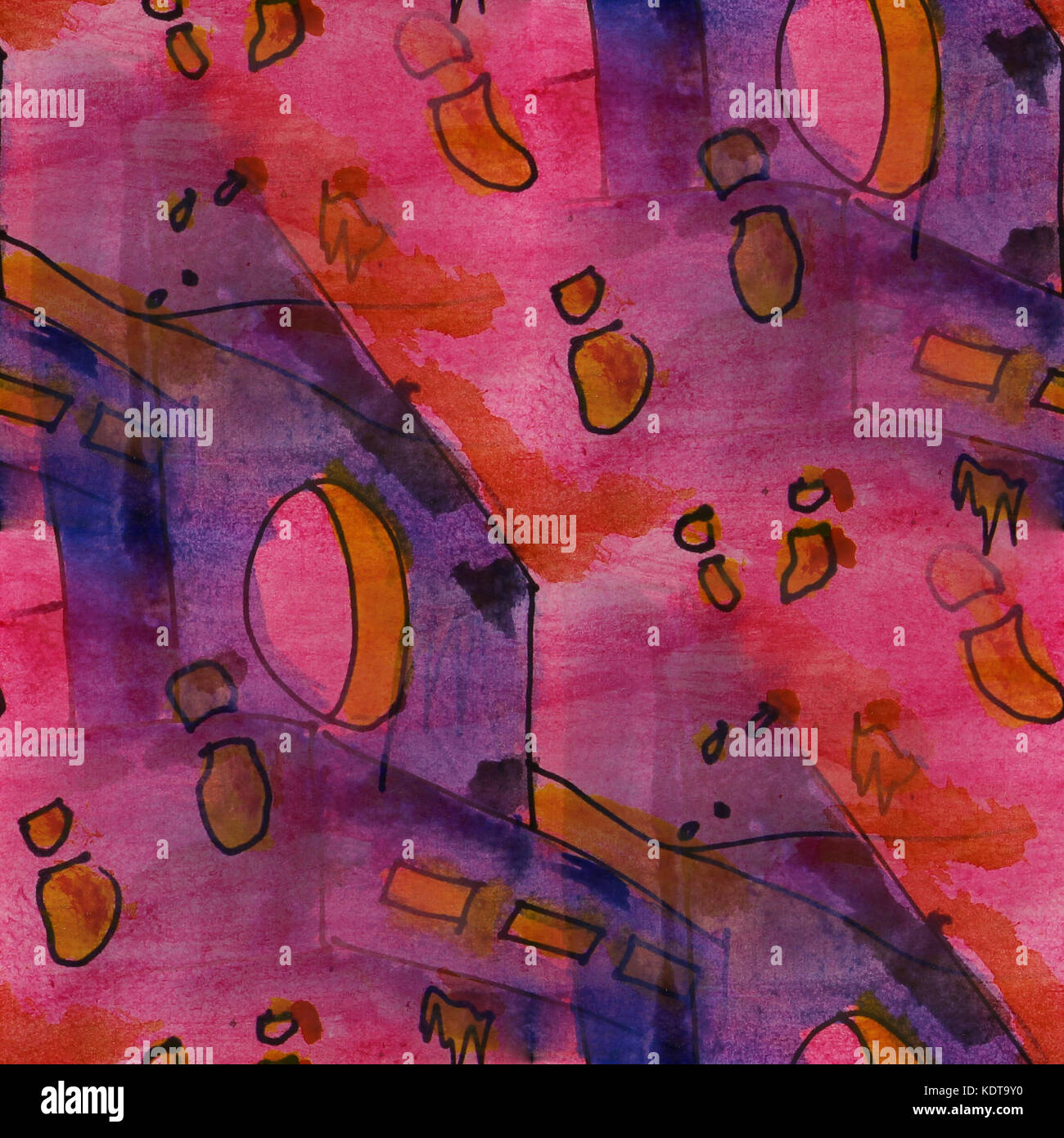creation orange, pink, blue contemporary avant-garde art backgro Stock ...