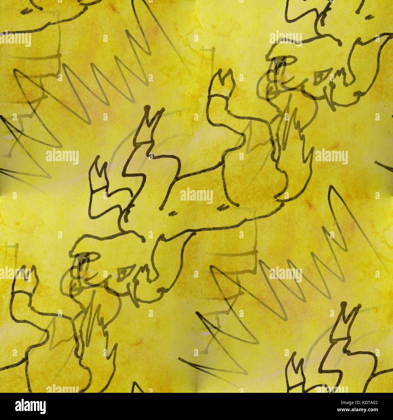 creation yellow contemporary avant-garde art background seamless Stock ...