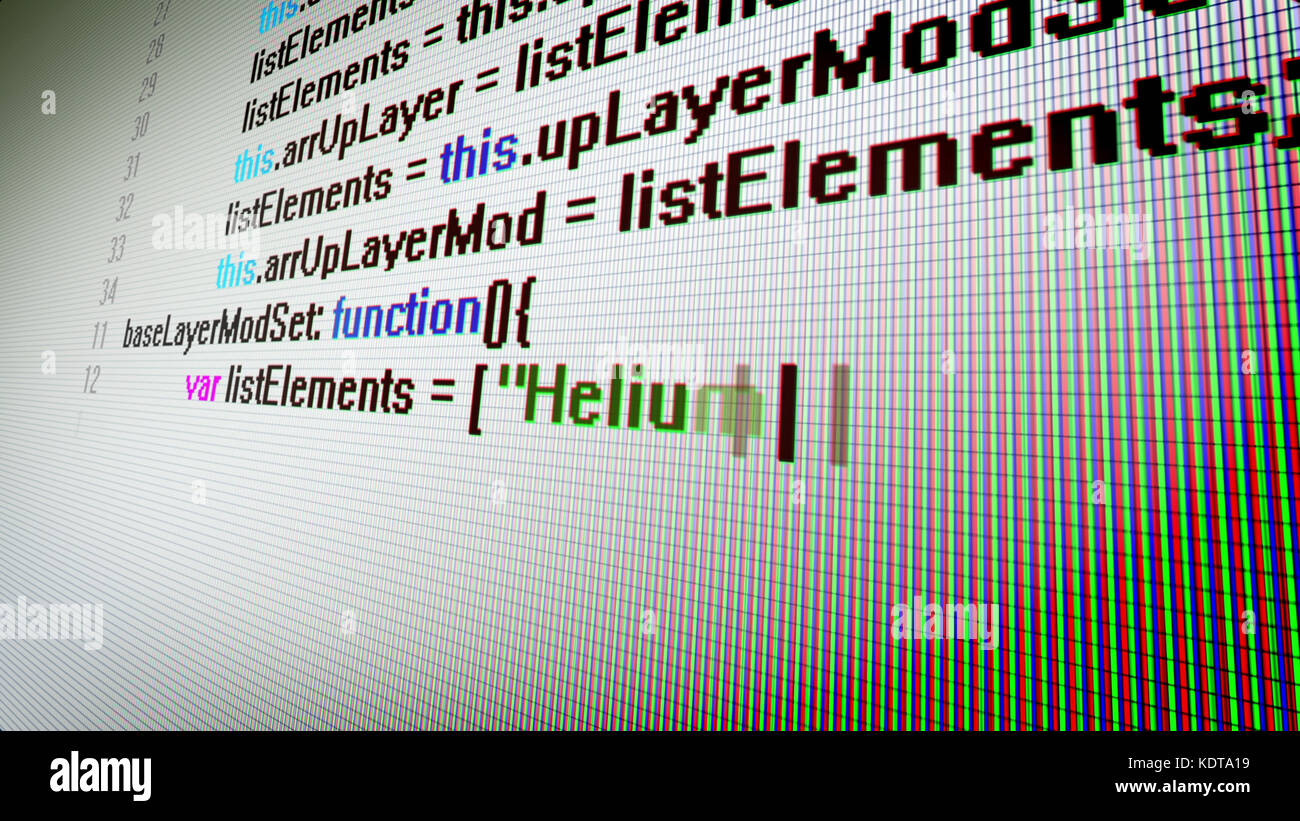 Abstract 3d illustration of a computer screen placed askew with extreme ...