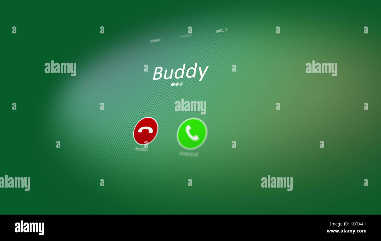 Friendly 3d illustration of an abstract phone calling, where a buddy ...
