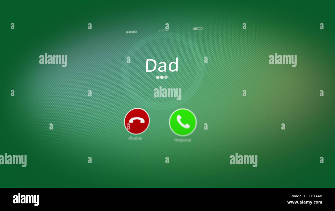 Cartoon illustration mobile phone father hi-res stock photography and ...