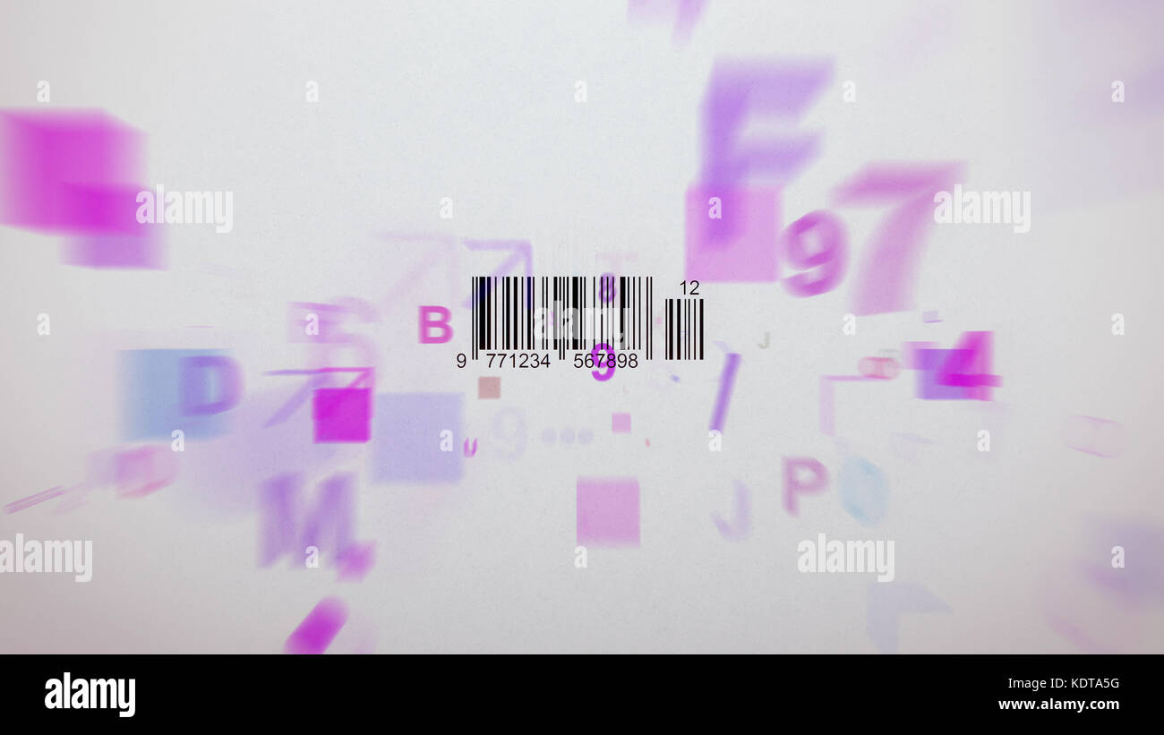 Inspiring 3d rendering of an abstract Barcode scanning process with ...