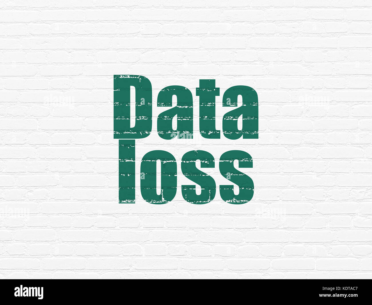 Information concept: Data Loss on wall background Stock Photo - Alamy