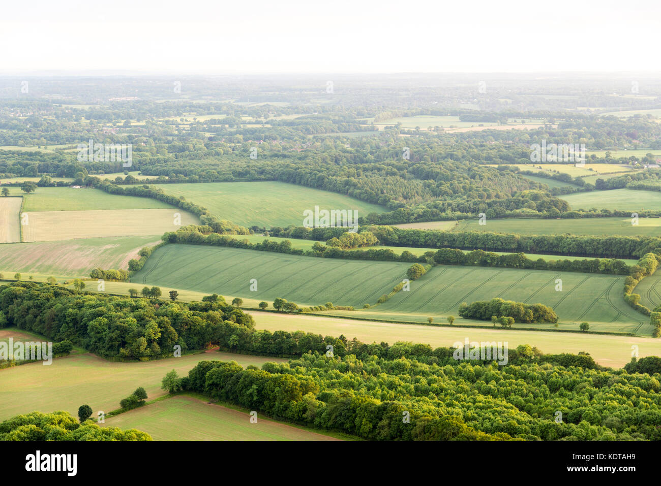 Aerial view of Buckinghamshire Landscape - United Kingdom - Hot air ...