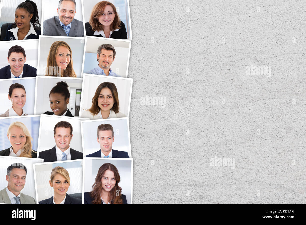 Collage Of Smiling Candidates Photos Selected For Hiring. People ...