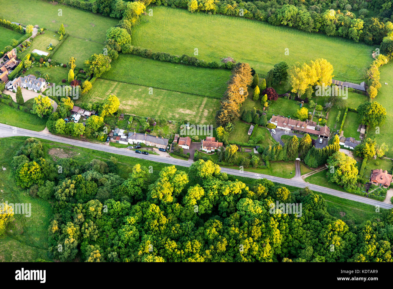 Aerial view of Buckinghamshire Landscape - United Kingdom - Hot air ...