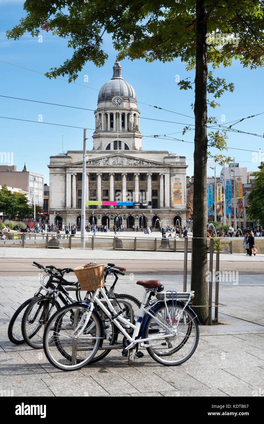 Old Market Square, Nottingham, looking east towards the Council House ...