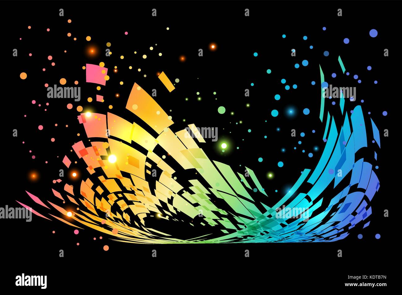 Colorful splash on black background hi-res stock photography and images ...