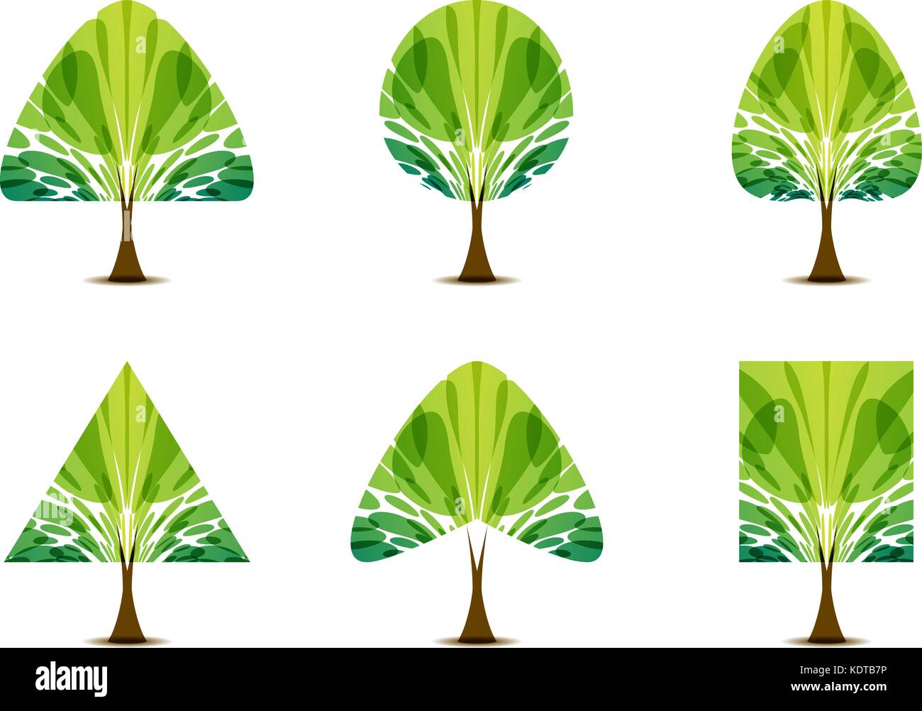 Leaves different trees set hi-res stock photography and images - Alamy