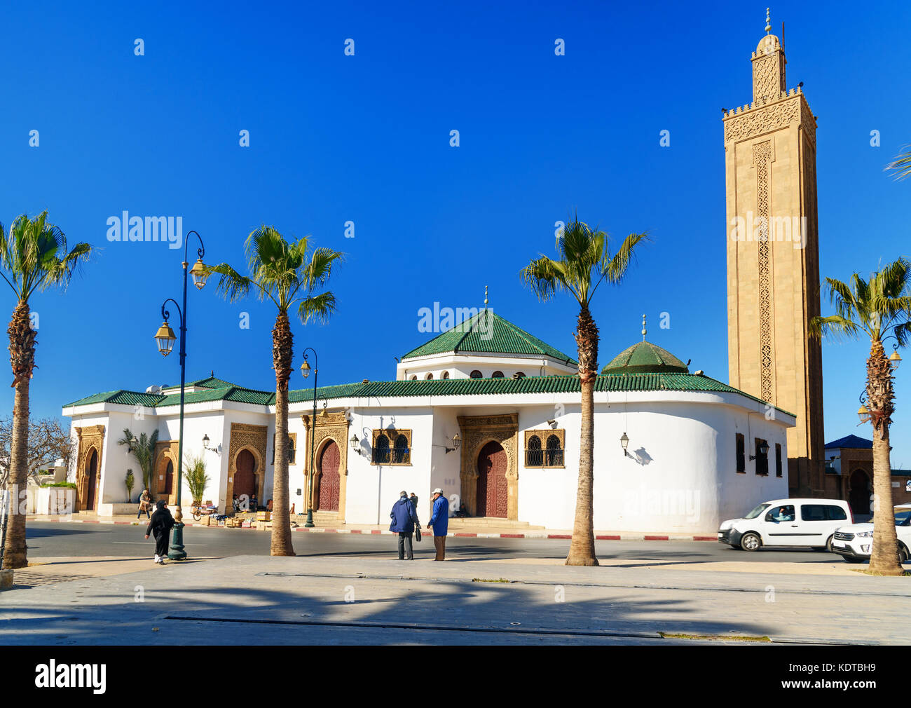 Rabat, Morocco - Jan 17, 2017: Ashohada Mosque. Rabat is the capital ...
