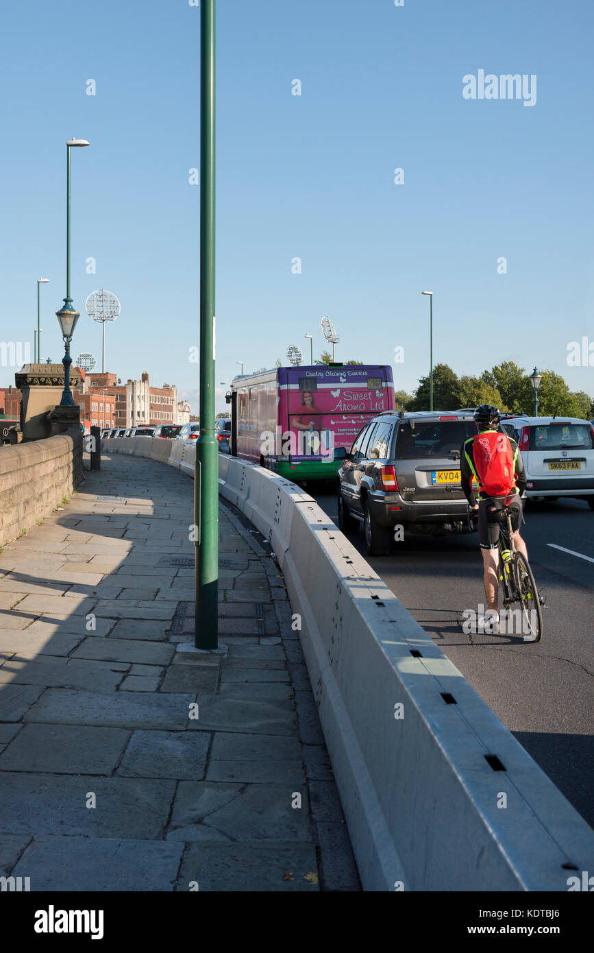 Terrorist barrier installed on Trent Bridge Nottingham 2017 Stock Photo ...