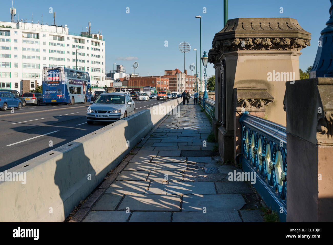 Terrorist barrier installed on Trent Bridge Nottingham 2017 Stock Photo ...