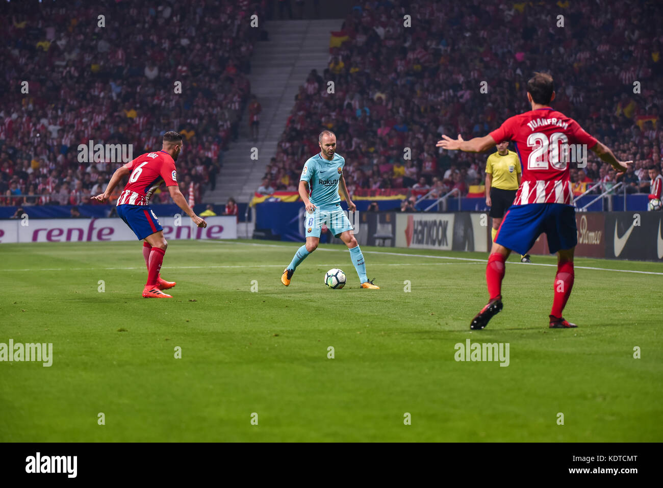The football mach celebrate in Madrid, spain, in wanda metropolitano ...