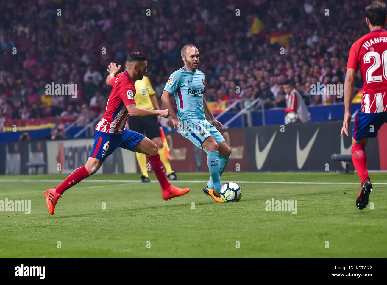 The football mach celebrate in Madrid, spain, in wanda metropolitano ...