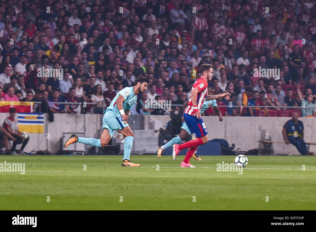 The football mach celebrate in Madrid, spain, in wanda metropolitano ...