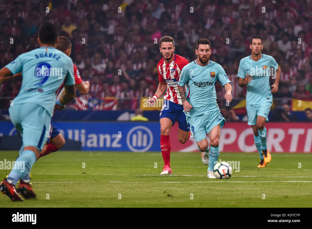 The football mach celebrate in Madrid, spain, in wanda metropolitano ...