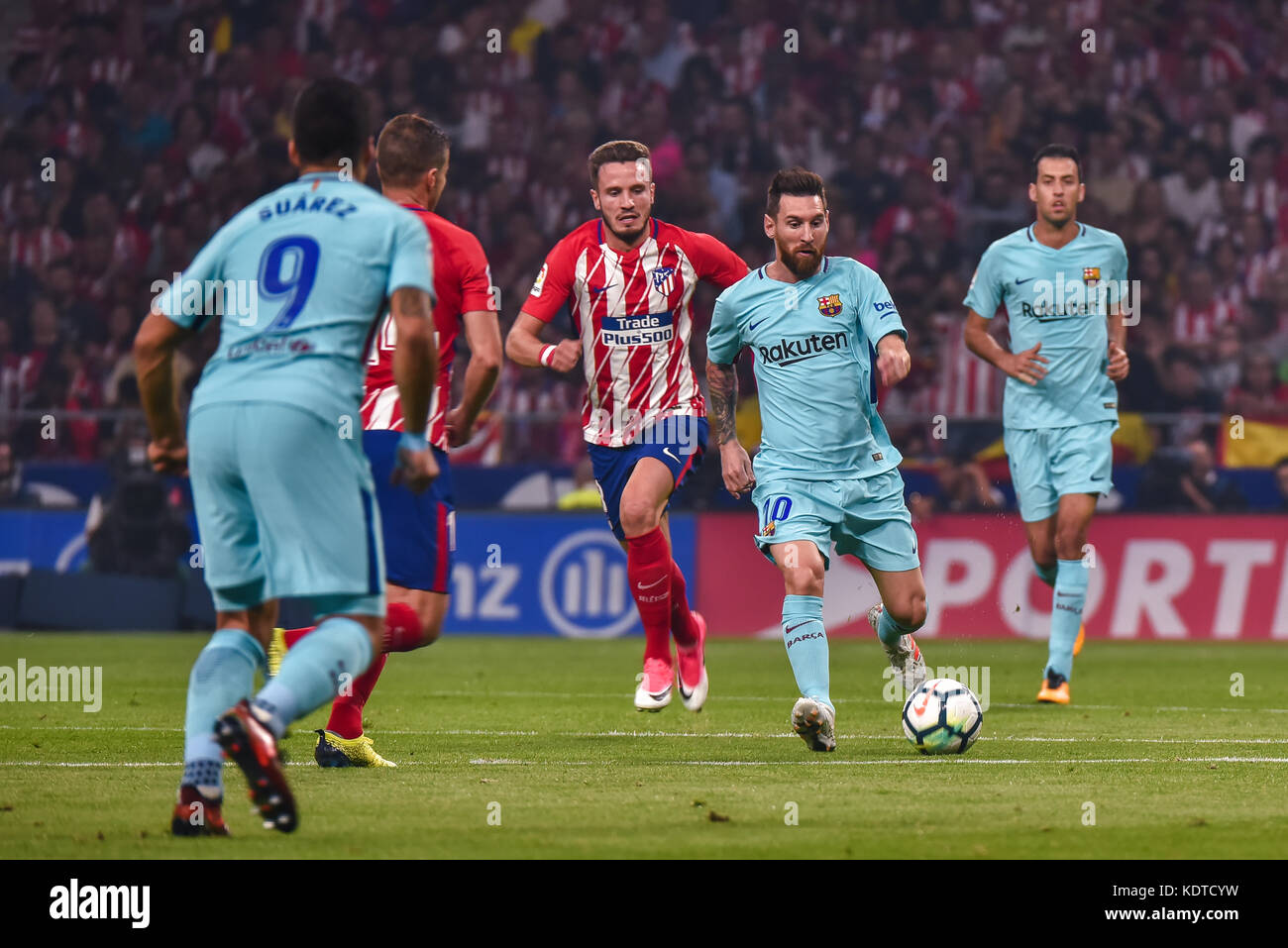 The football mach celebrate in Madrid, spain, in wanda metropolitano ...