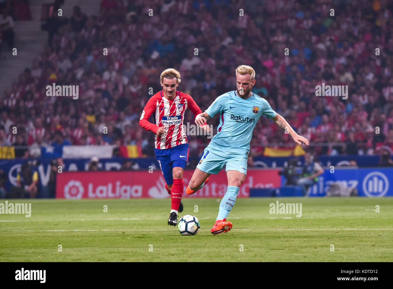 The football mach celebrate in Madrid, spain, in wanda metropolitano ...
