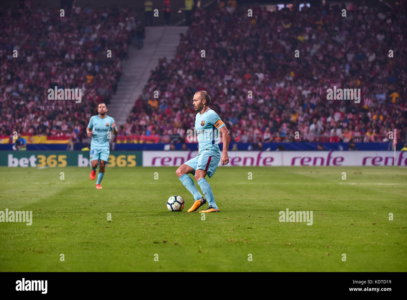 The football mach celebrate in Madrid, spain, in wanda metropolitano ...