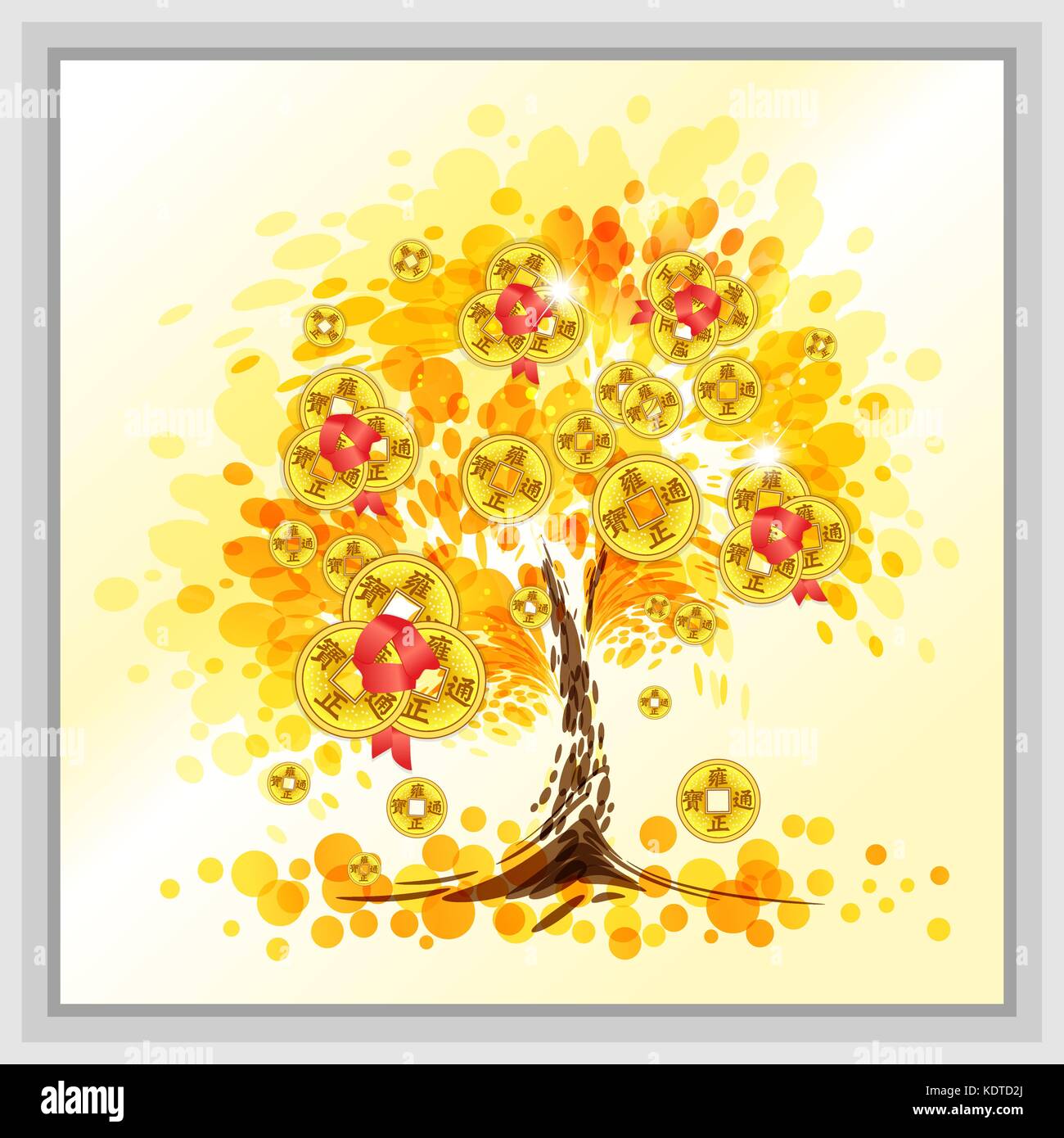 Feng shui money tree Stock Vector Images - Alamy