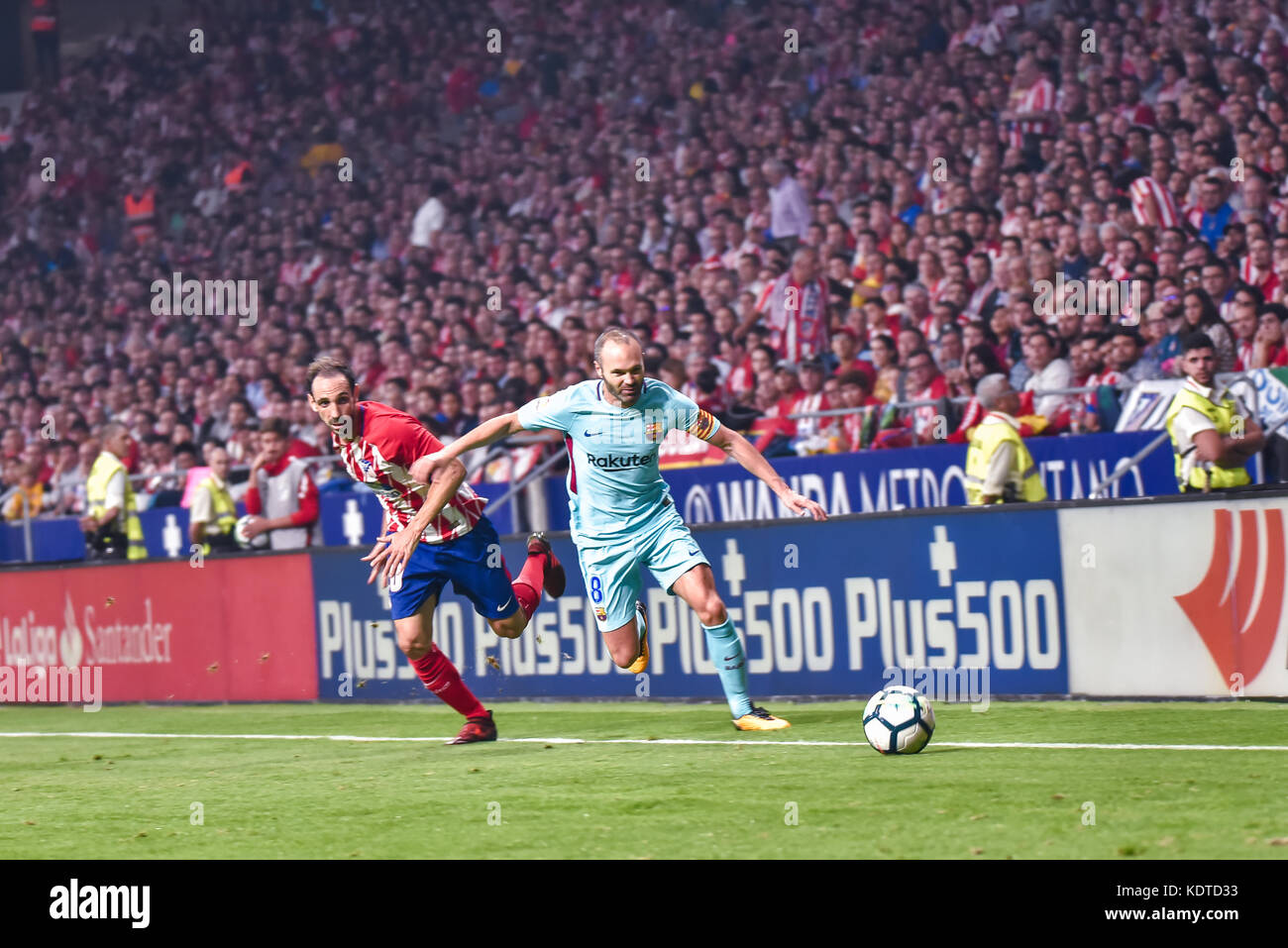 The football mach celebrate in Madrid, spain, in wanda metropolitano ...