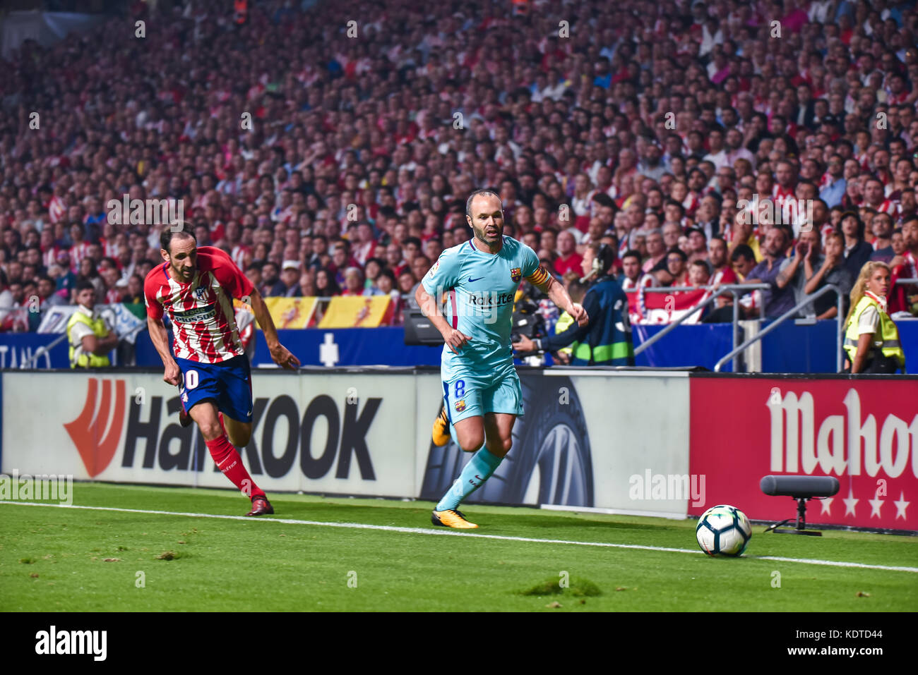 The football mach celebrate in Madrid, spain, in wanda metropolitano ...