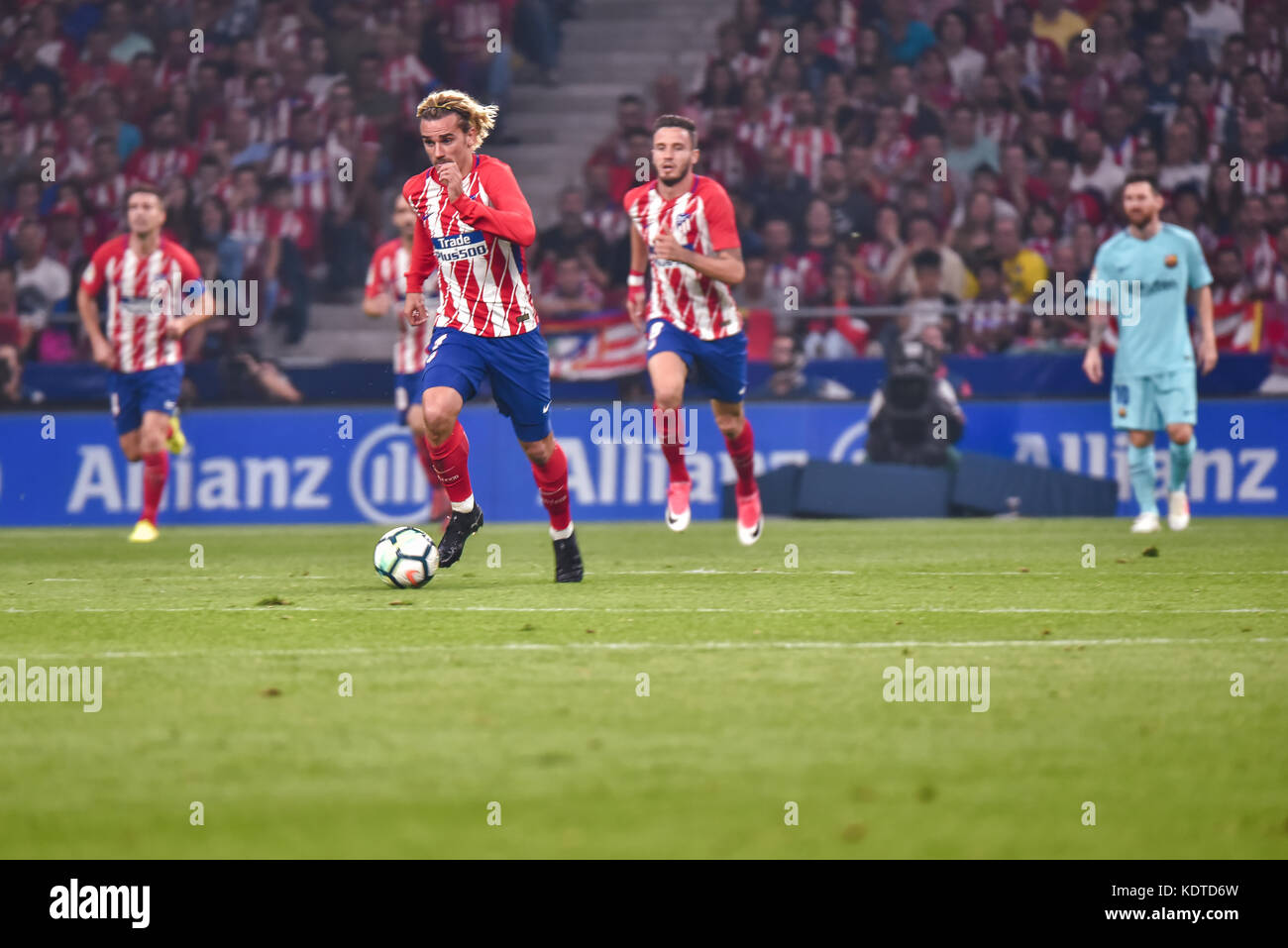 The football mach celebrate in Madrid, spain, in wanda metropolitano ...